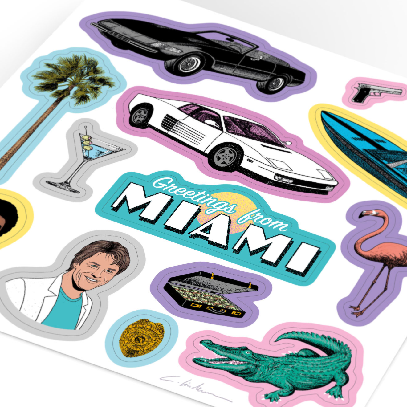 Christian Lindemann — Miami Vice stickers